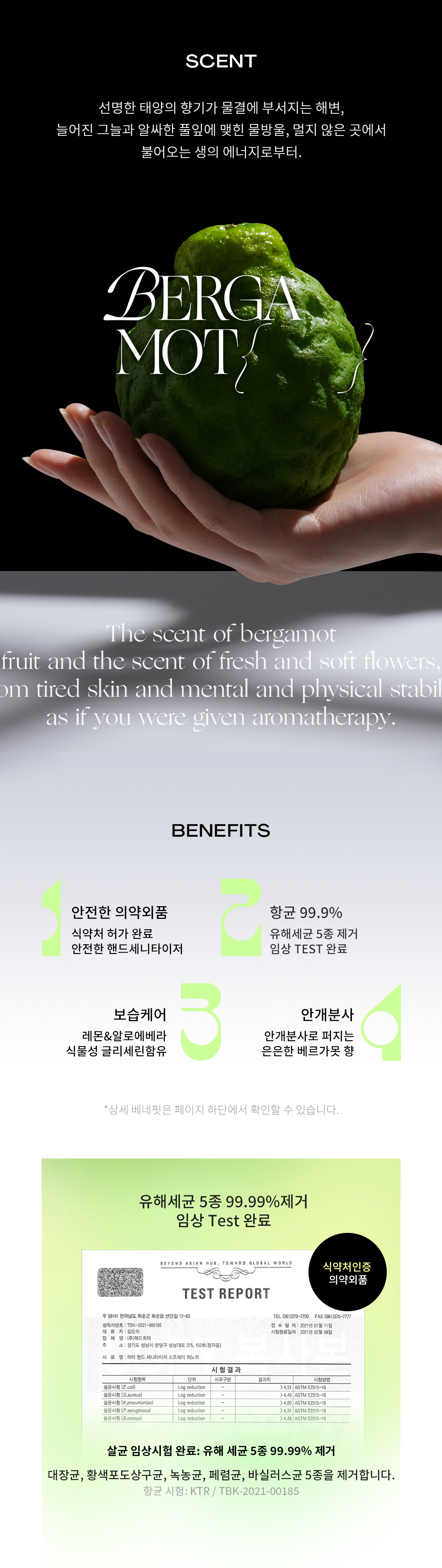 핸드세니타이저 스프레이(에탄올)(베르가모트향) 14ml - 감도 깊은 취향 셀렉트샵 29CM