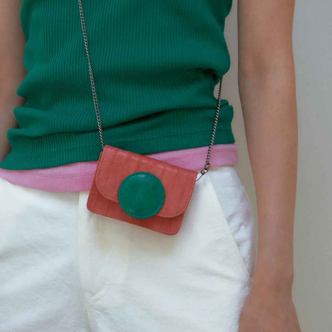 Macaron wallet mini bag 마카롱 월렛 미니 백 (코랄/그린) - 감도 깊은 취향 셀렉트샵 29CM