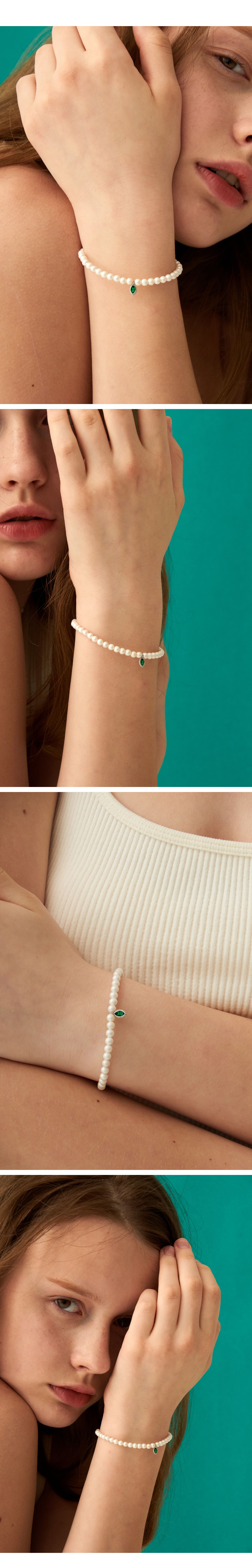 4mm 머메이드 코튼 펄 브레이슬릿 진주팔찌 - 감도 깊은 취향 셀렉트샵 29CM