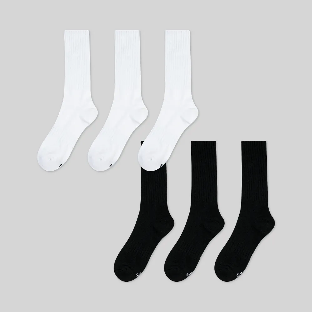 [3PACK] 1507 라이트 애슬레틱 엠보 케어 삭스 - 화이트/블랙 - 감도 깊은 취향 셀렉트샵 29CM