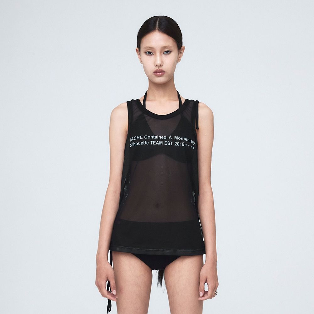 FLOW MESH SLEEVELESS (UNISEX) BLACK - 감도 깊은 취향 셀렉트샵 29CM
