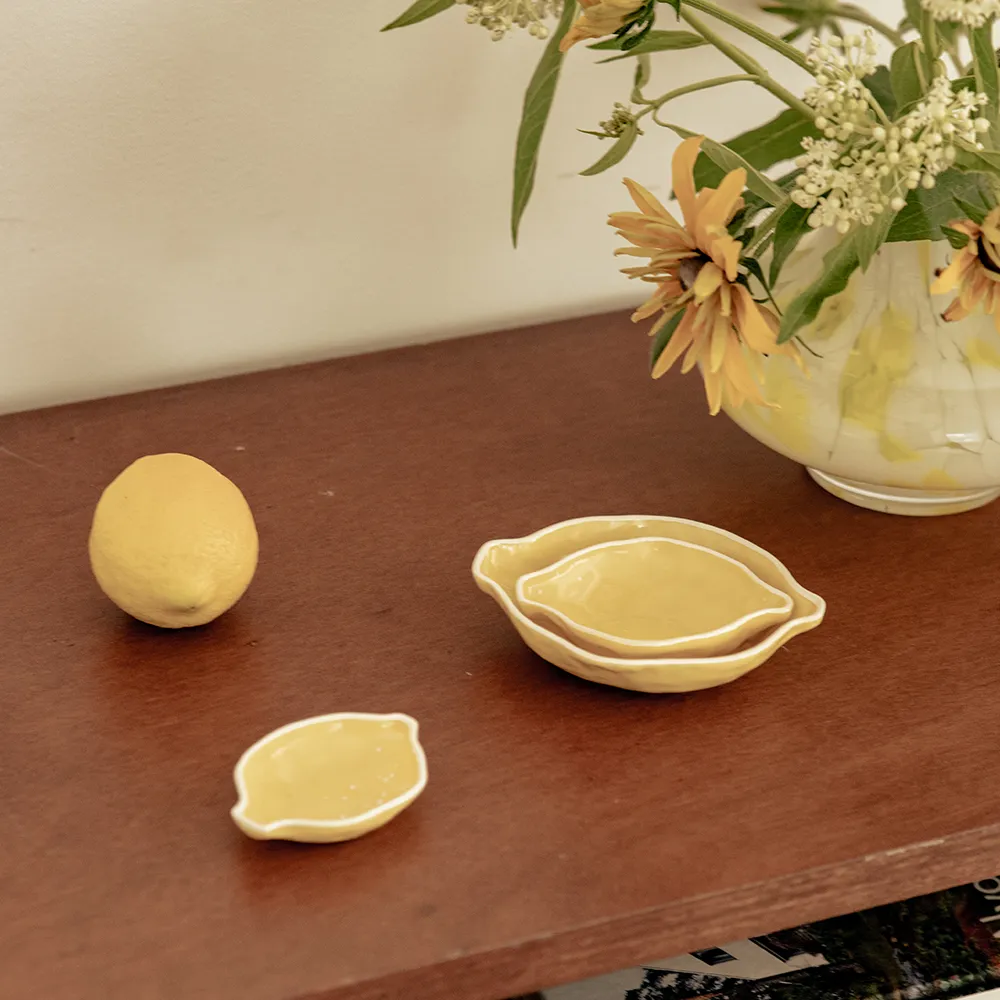 [EPOK 에포크] 화이트림 레몬볼 미니종지 소스볼 엘로우 3사이즈 - 감도 깊은 취향 셀렉트샵 29CM