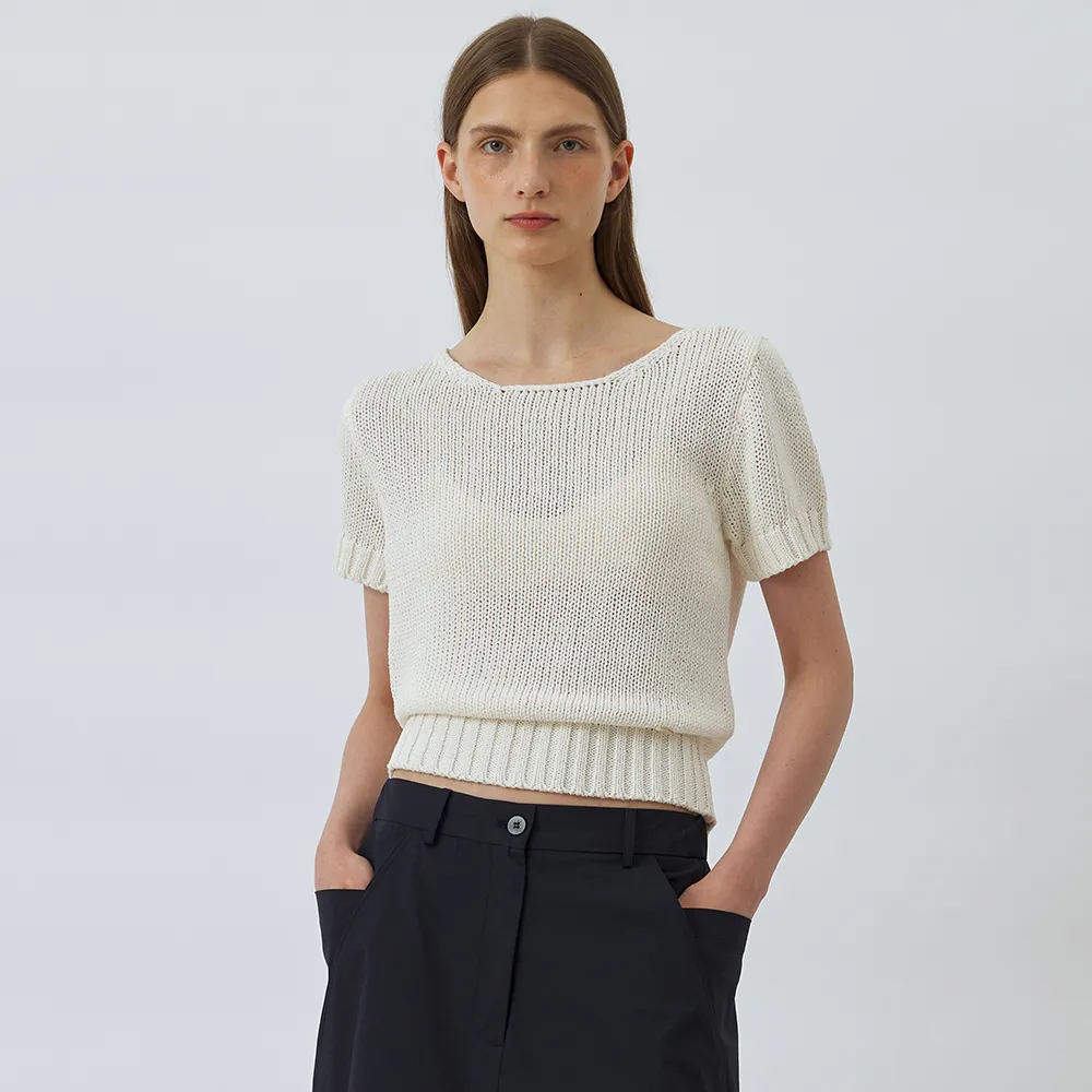 Paper Boat-neck Half Knit - Ivory - 감도 깊은 취향 셀렉트샵 29CM