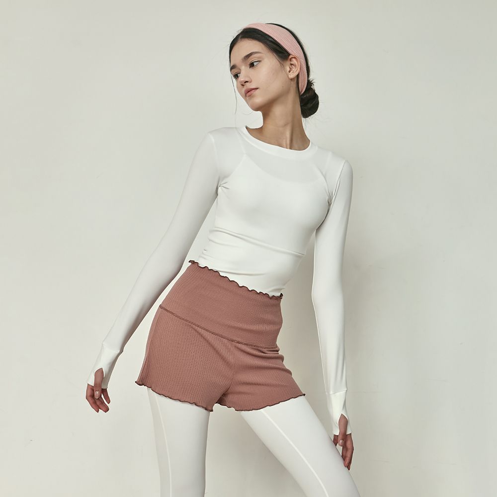 여성 요가복 DEVI-T0010-화이트 필라테스 Edge Croptee - 감도 깊은 취향 셀렉트샵 29CM