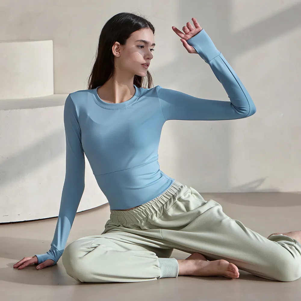 여성 요가복 DEVI-T0010-포그블루 필라테스 Edge Croptee - 감도 깊은 취향 셀렉트샵 29CM