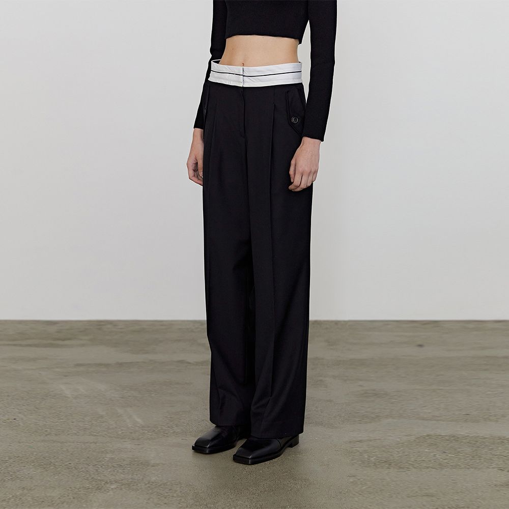 Lining button wide pants_Black - 감도 깊은 취향 셀렉트샵 29CM