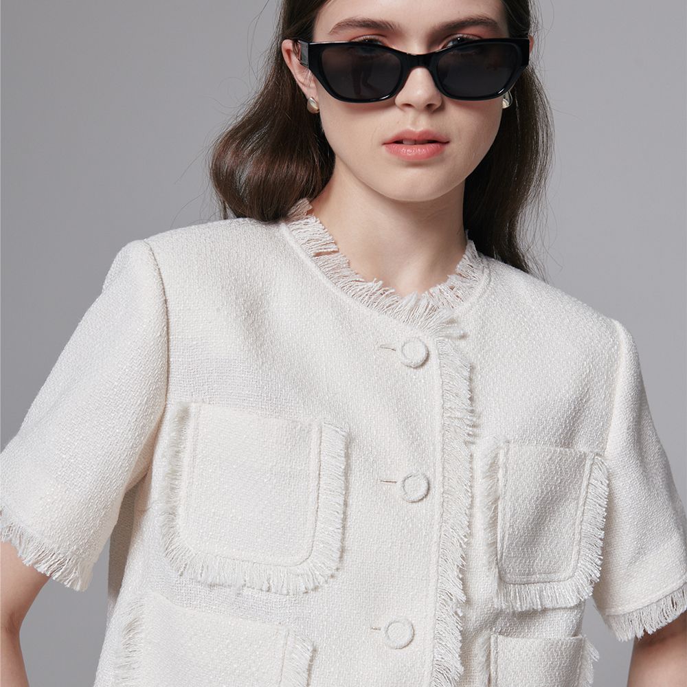 Fringed summer tweed jacket - Ivory - 감도 깊은 취향 셀렉트샵 29CM