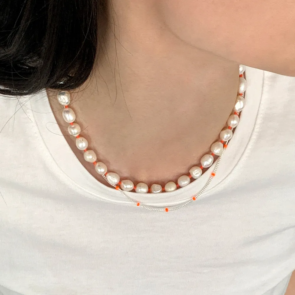Orange dot chain necklace - 감도 깊은 취향 셀렉트샵 29CM
