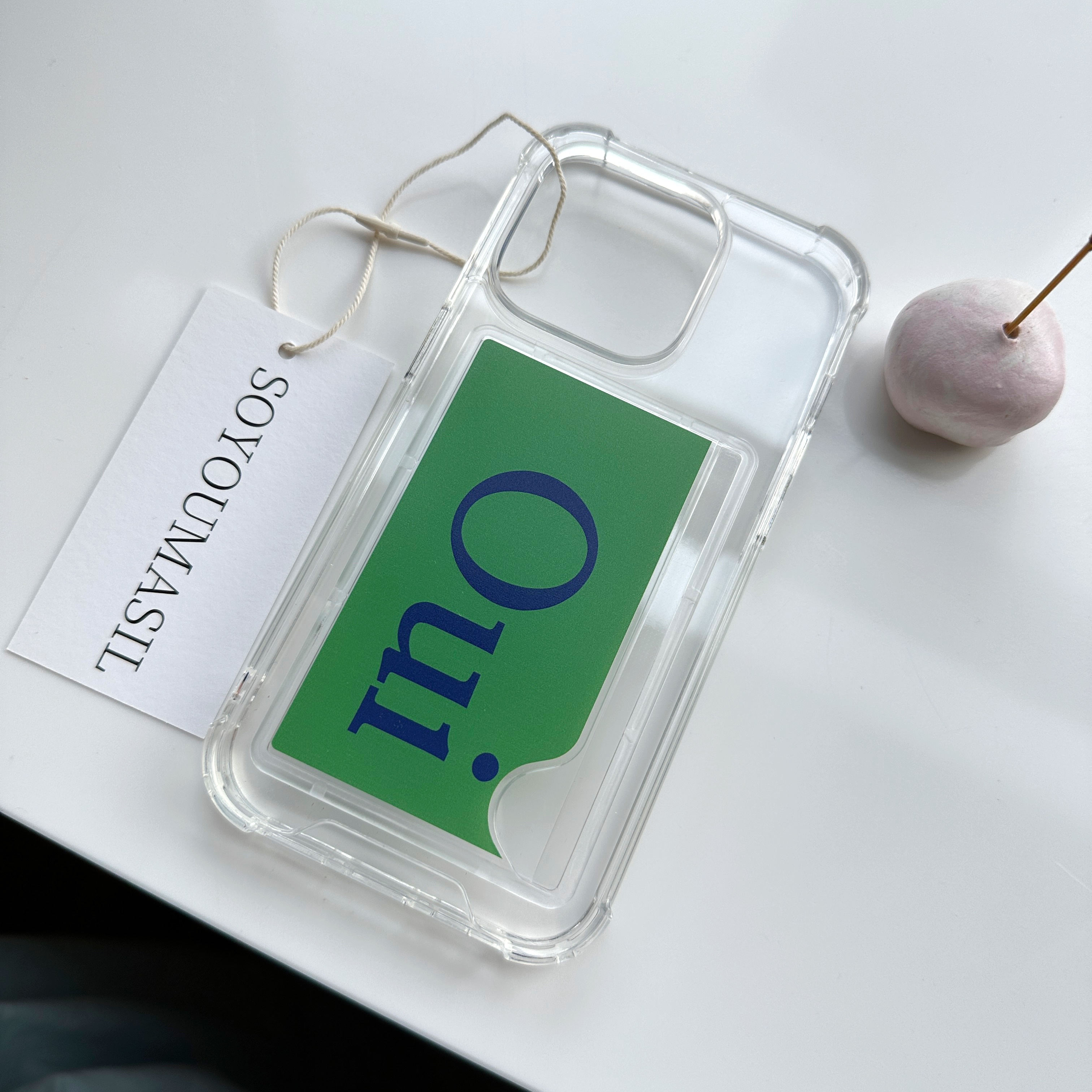 소유마실 Oui(=YES) green 카드수납젤리하드폰케이스 - 위시버킷