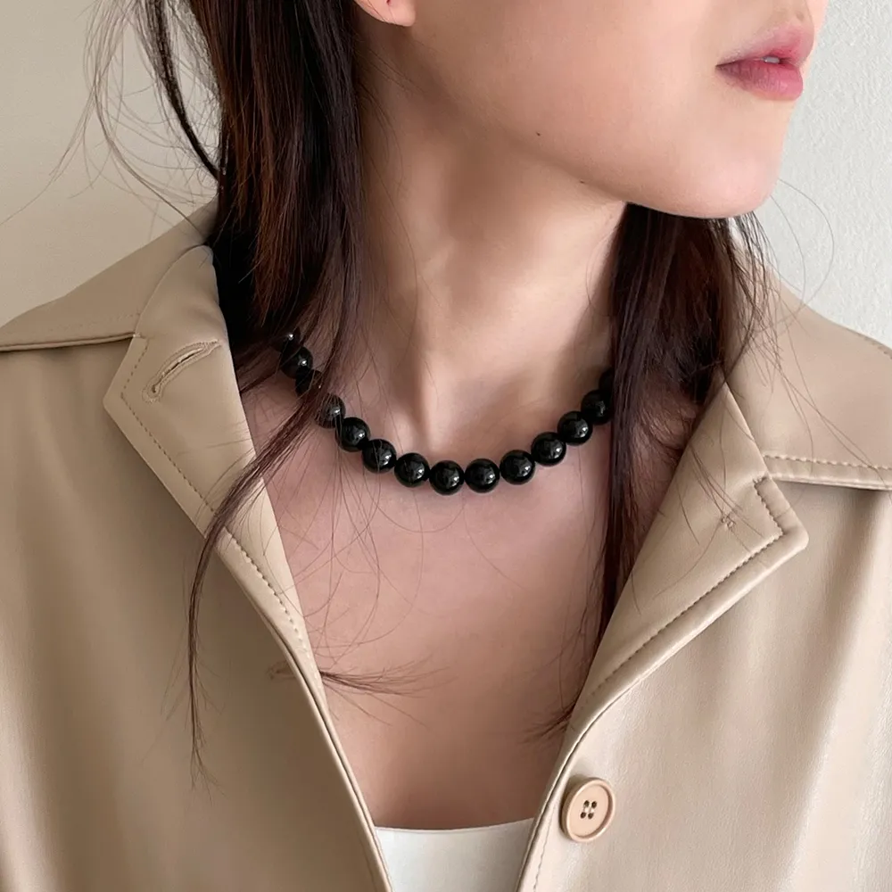 onyx ball necklace (2size) - 감도 깊은 취향 셀렉트샵 29CM