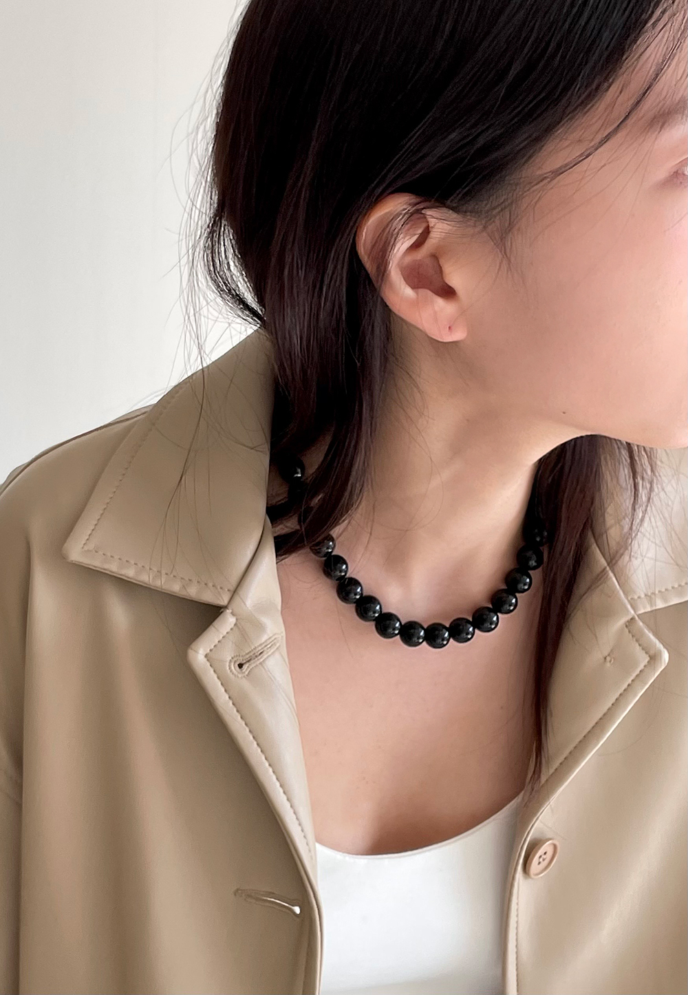 onyx ball necklace (2size) - 감도 깊은 취향 셀렉트샵 29CM