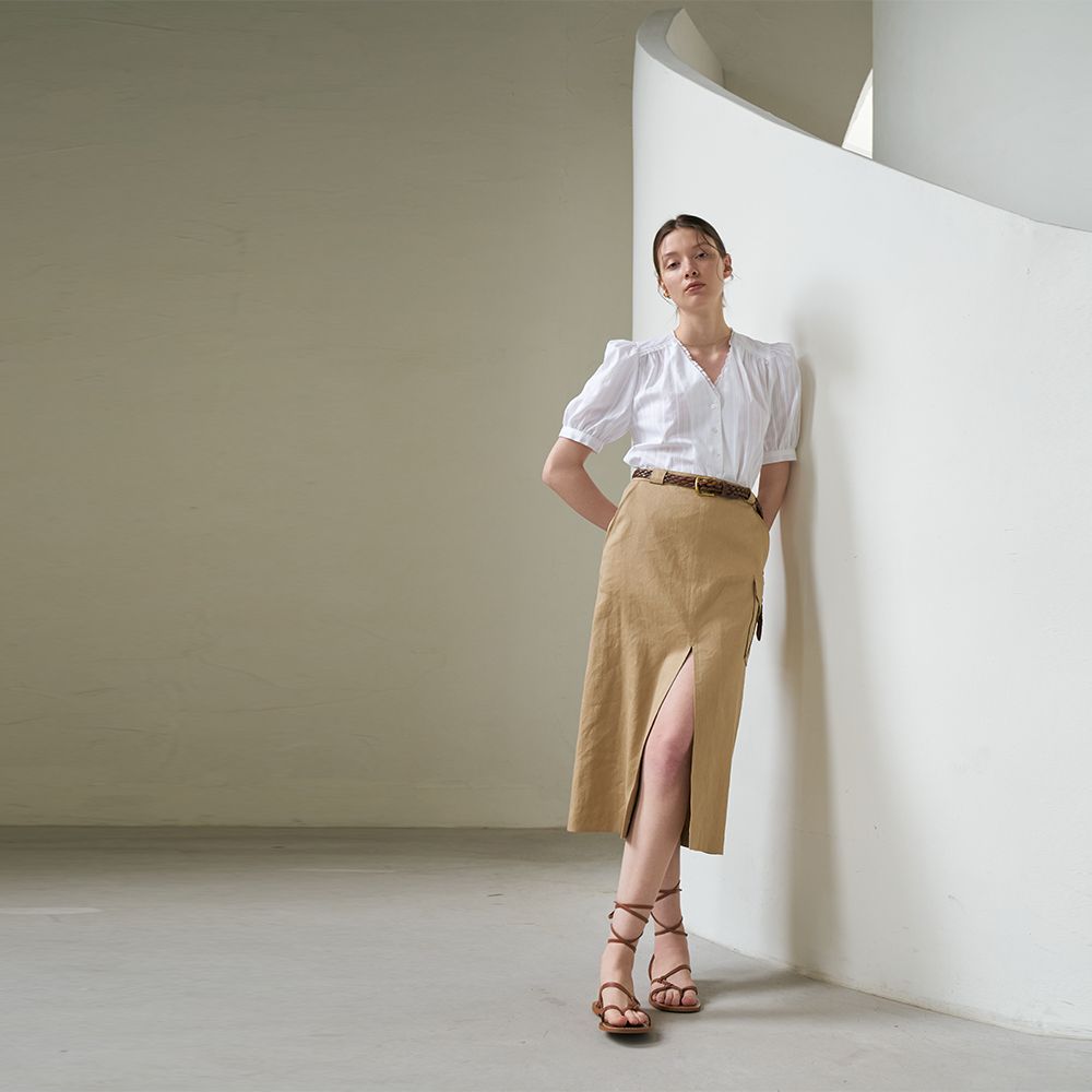 Olivia Pocket Slit Skirt (Sandal Wood) - 감도 깊은 취향 셀렉트샵 29CM