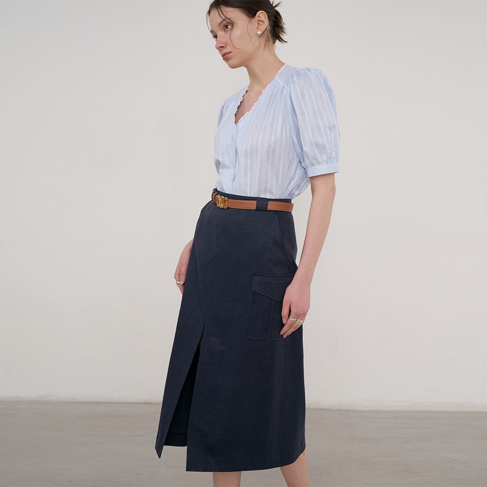 Olivia Pocket Slit Skirt (Navy) - 감도 깊은 취향 셀렉트샵 29CM