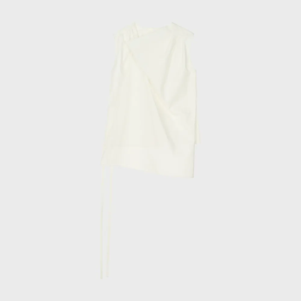 DRAPED STRAP BLOUSE (WHITE) - 감도 깊은 취향 셀렉트샵 29CM