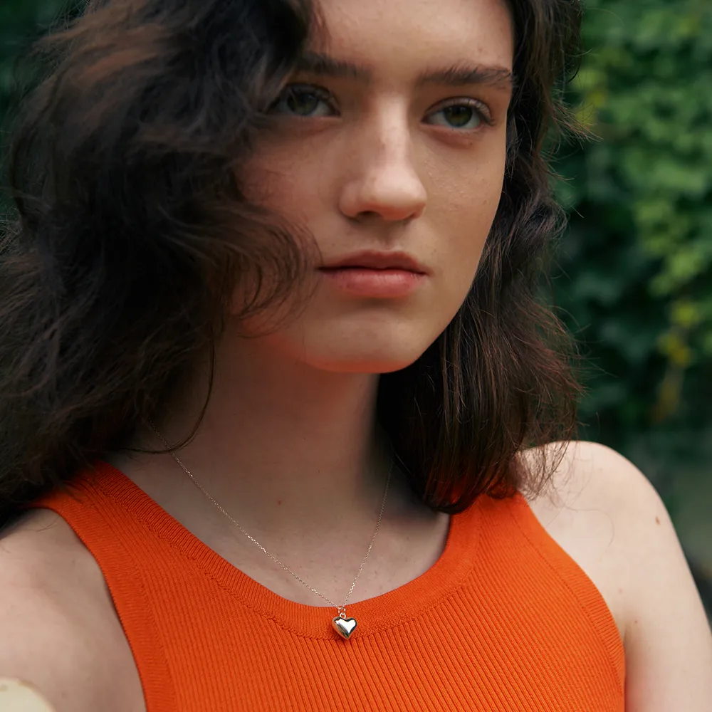 [925 silver] Un.silver.165 / full heart necklace (12mm)(silver) - 감도 깊은 취향 셀렉트샵 29CM