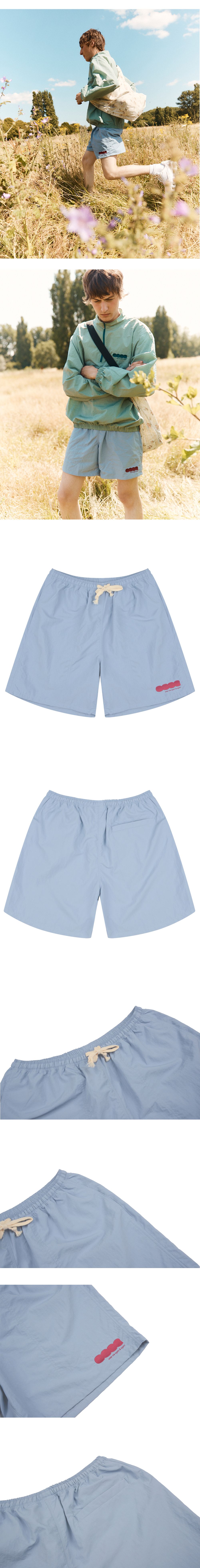 CCCC EMBROIDERED NYLON SHORTS(SKY BLUE) - 감도 깊은 취향 셀렉트샵 29CM
