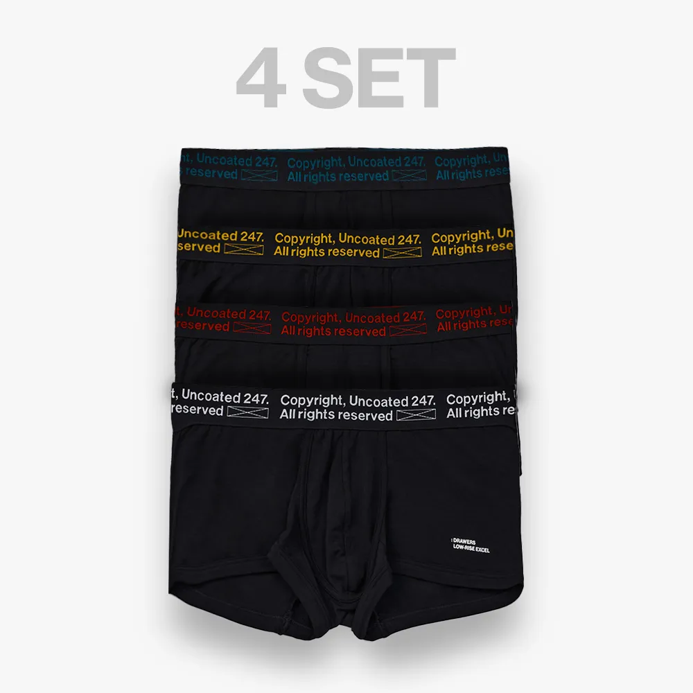 [4PACK] 맨즈 모달 드로즈 로우라이즈 엑셀 팬티 세트 - 감도 깊은 취향 셀렉트샵 29CM