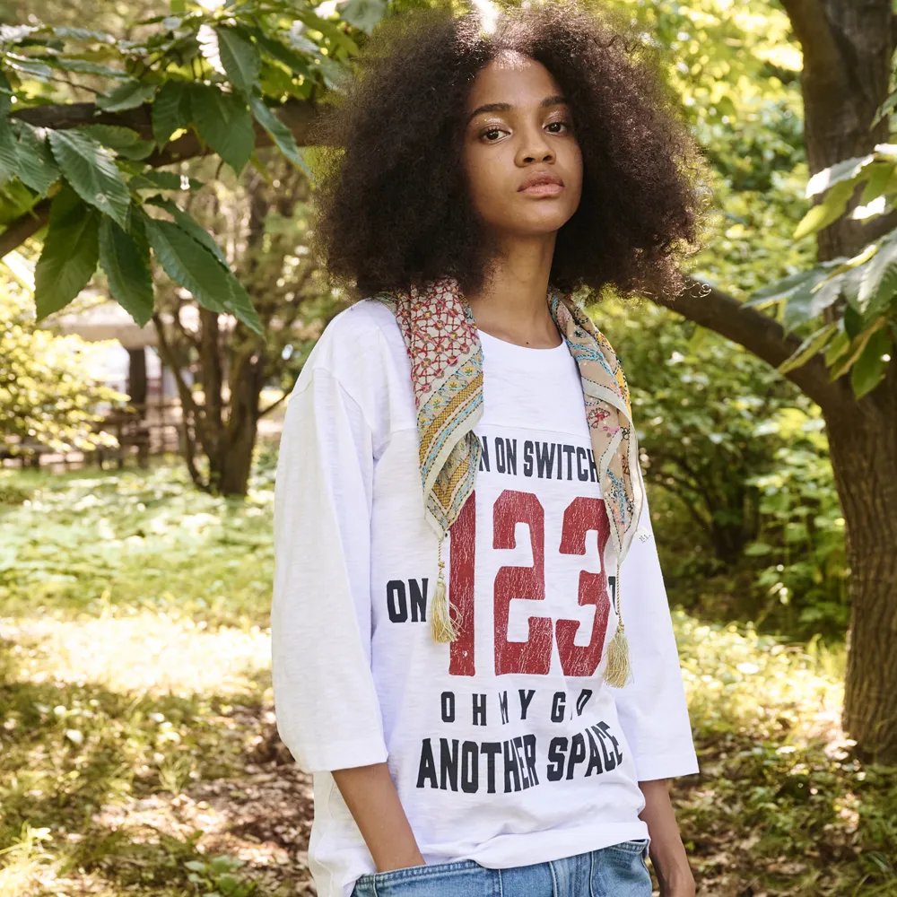 NUMBER 123 THREE-QUARTER SLEEVE T-SHIRT(UNISEX)_SXF1TS16WT - 감도 깊은 취향 셀렉트샵 29CM