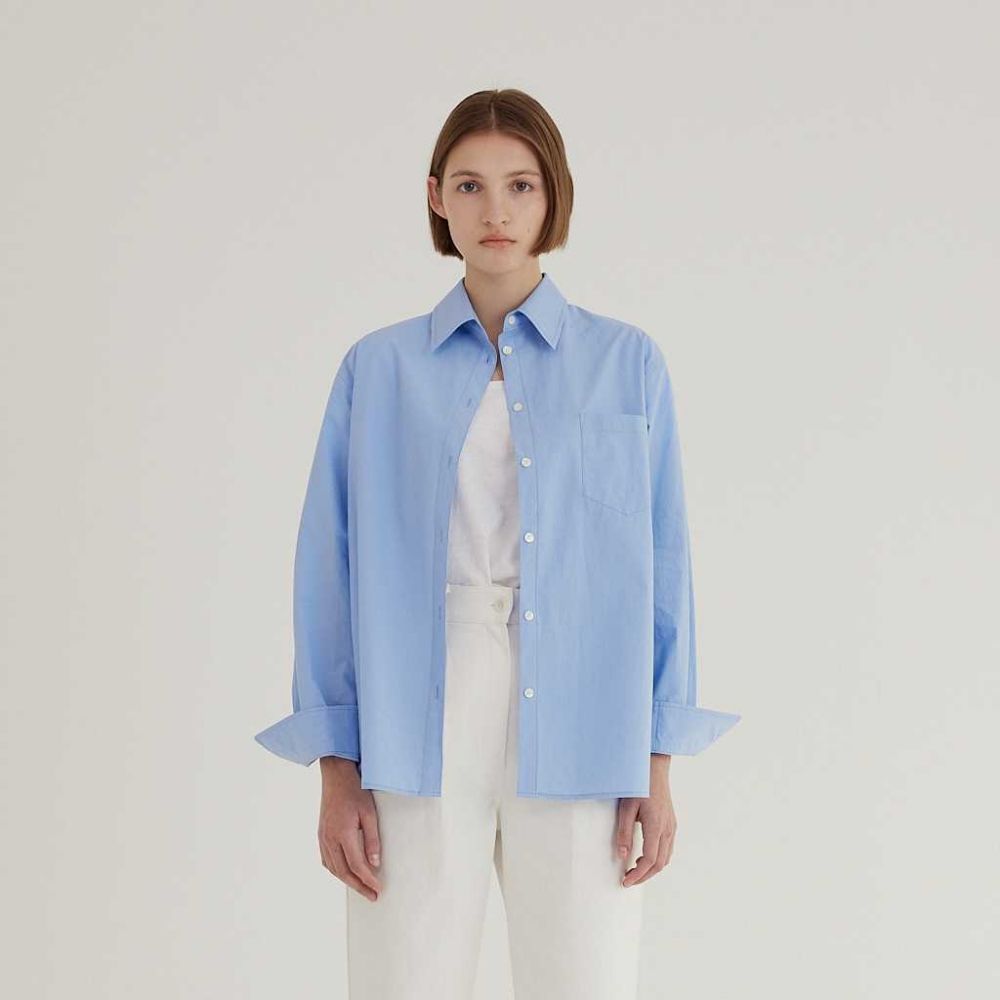 Basic Cotton Shirt(Blue) - 감도 깊은 취향 셀렉트샵 29CM