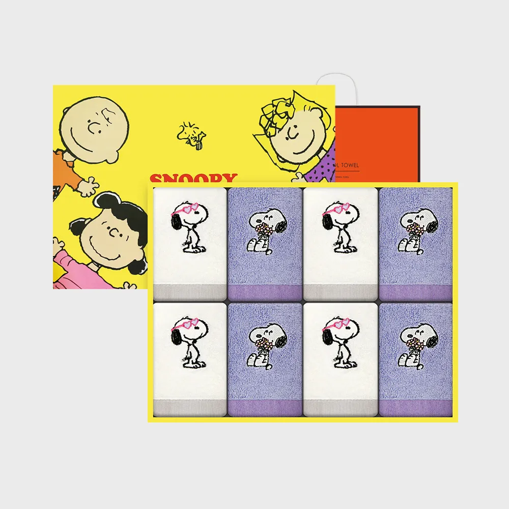 스누피 러브잇 고리 8P 선물세트(아이보리4P+보라4P) (스누피 BOX+OR쇼핑백) - 감도 깊은 취향 셀렉트샵 29CM