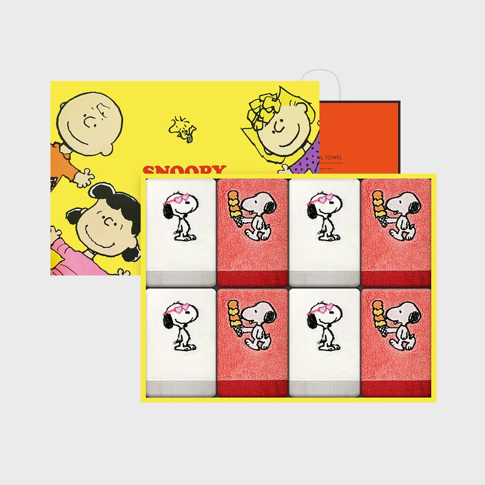 스누피 러브잇 고리 8P 선물세트(아이보리4P+코랄4P) (스누피 BOX+OR쇼핑백) - 감도 깊은 취향 셀렉트샵 29CM