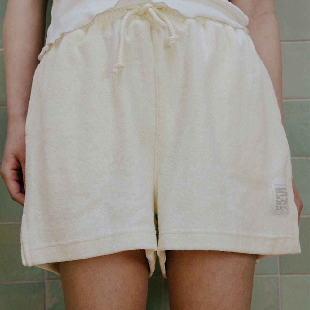 Organic cotton terry shorts in Lime (오가닉코튼 테리 쇼츠 라임) - 감도 깊은 취향 셀렉트샵 29CM