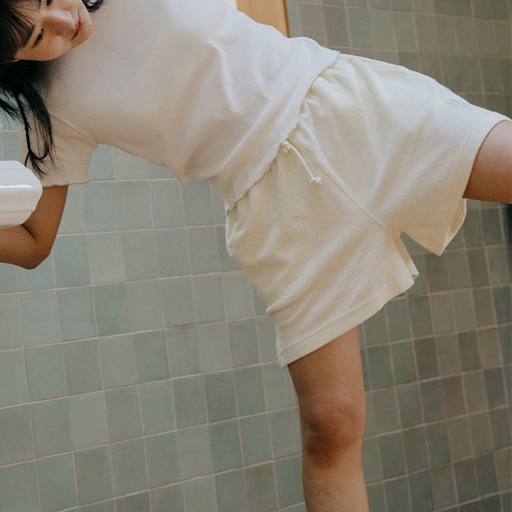 Organic cotton terry shorts in Lime (오가닉코튼 테리 쇼츠 라임) - 감도 깊은 취향 셀렉트샵 29CM