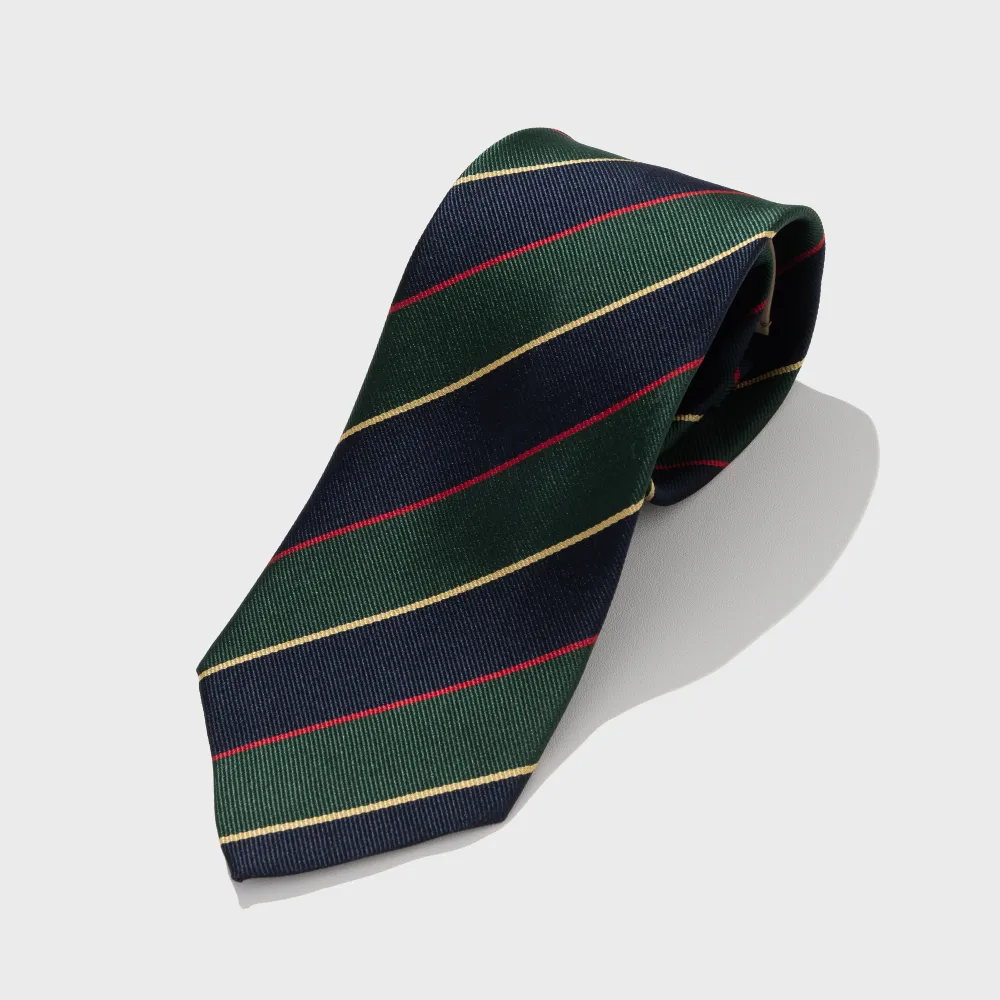 Regimental Silk Rep Tie [Green Navy] - 감도 깊은 취향 셀렉트샵 29CM