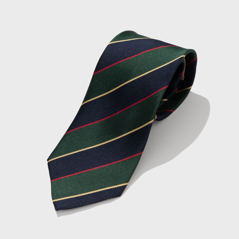 Regimental Silk Rep Tie [Green Navy] - 감도 깊은 취향 셀렉트샵 29CM