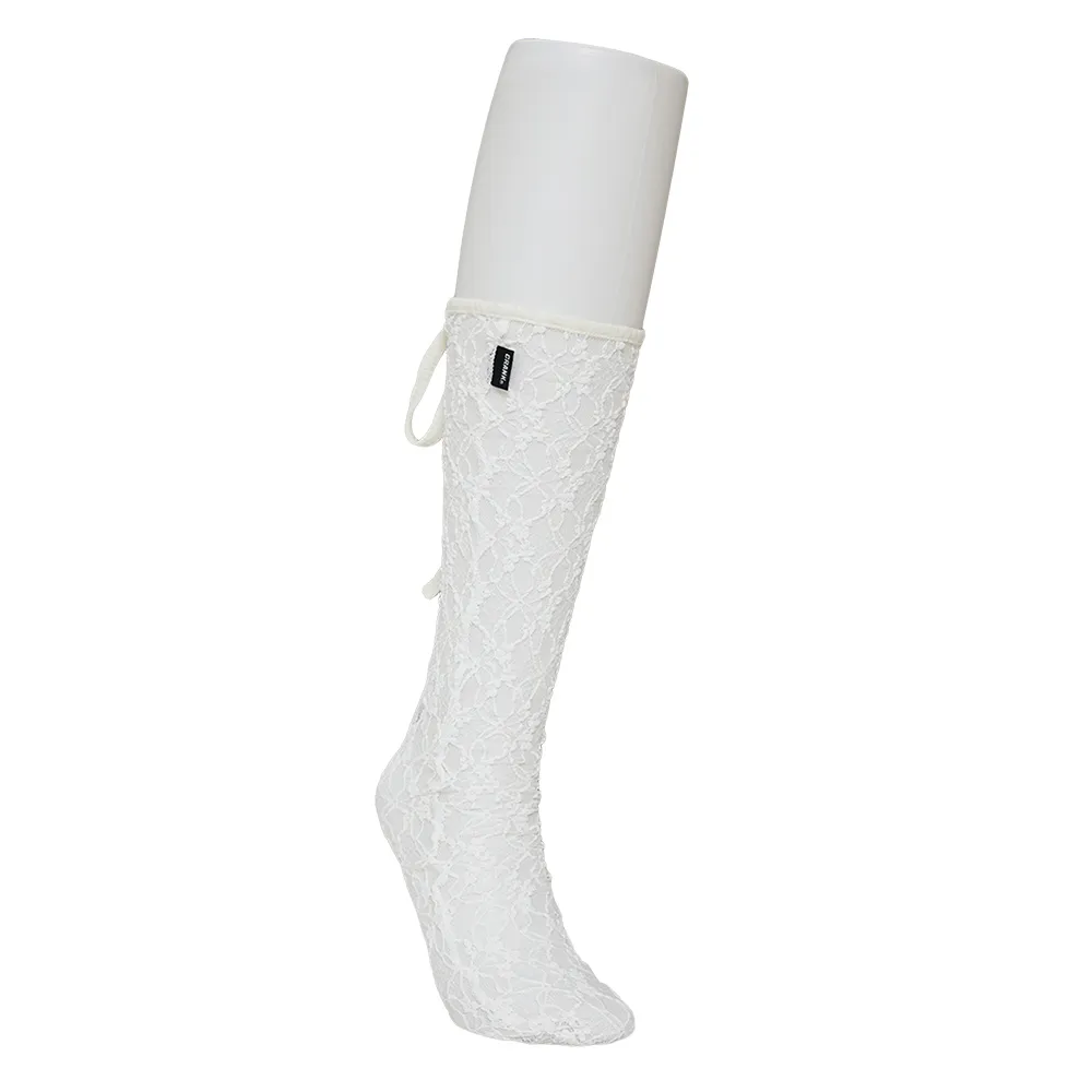 LACE STRING KNEE SOCKS_WHITE - 감도 깊은 취향 셀렉트샵 29CM