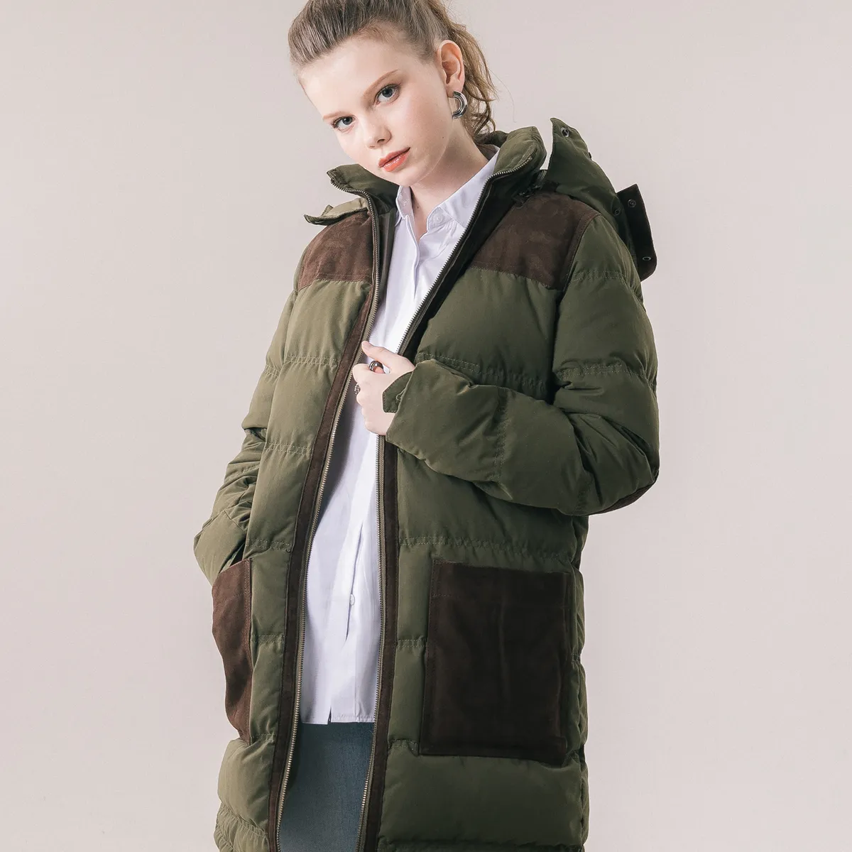 LAMBSKIN PATCH DUCKDOWN PADDING-KH - 감도 깊은 취향 셀렉트샵 29CM