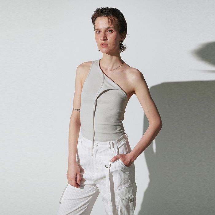 SHOULDER STRING SLEEVLESS - GREY - 감도 깊은 취향 셀렉트샵 29CM