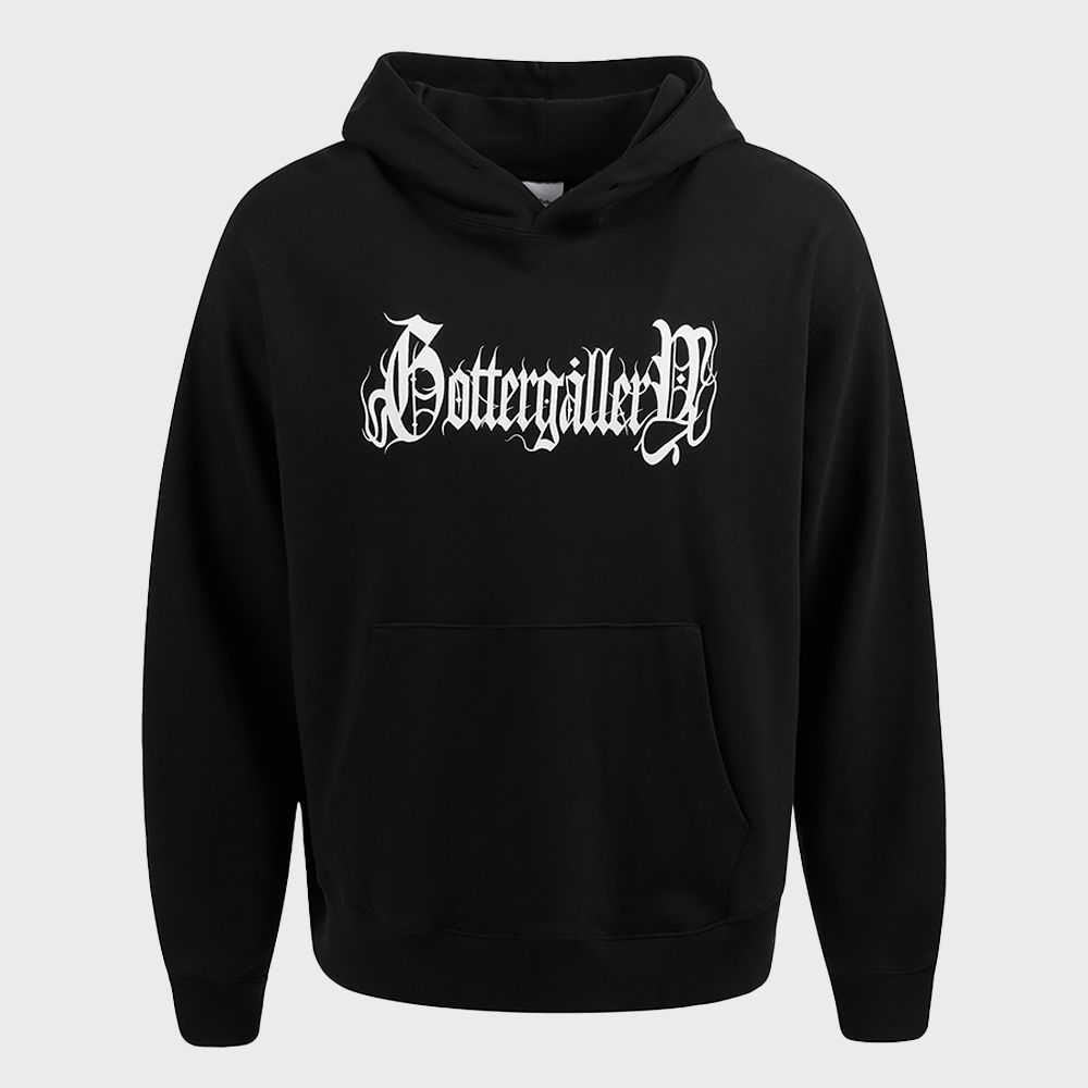 GOTTER GOTHIC LOGO HOODIE_BK - 감도 깊은 취향 셀렉트샵 29CM