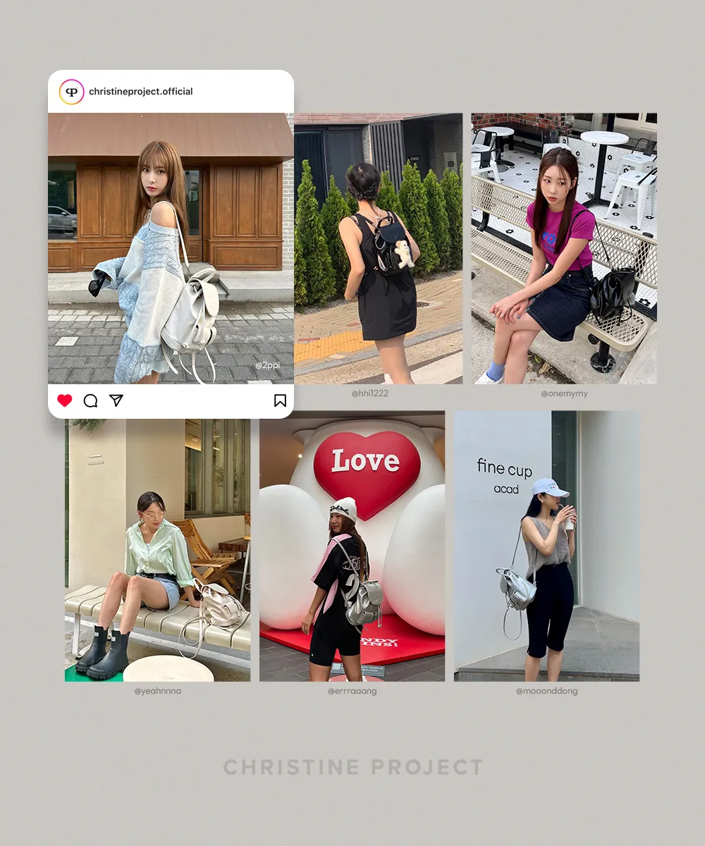 CHRISTINE MINI BACKPACK(SILVER GLASS) - 감도 깊은 취향 셀렉트샵 29CM