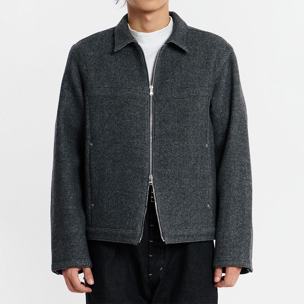 WOOL ZIP TRUCKER JACKET / CHARCOAL - 감도 깊은 취향 셀렉트샵 29CM