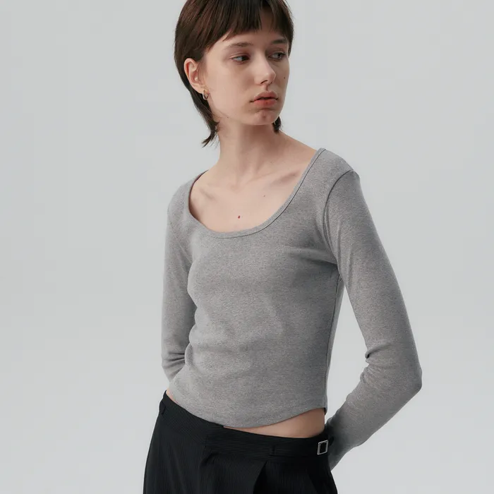 C BASIC U-NECK T-SHIRT_GREY - 감도 깊은 취향 셀렉트샵 29CM