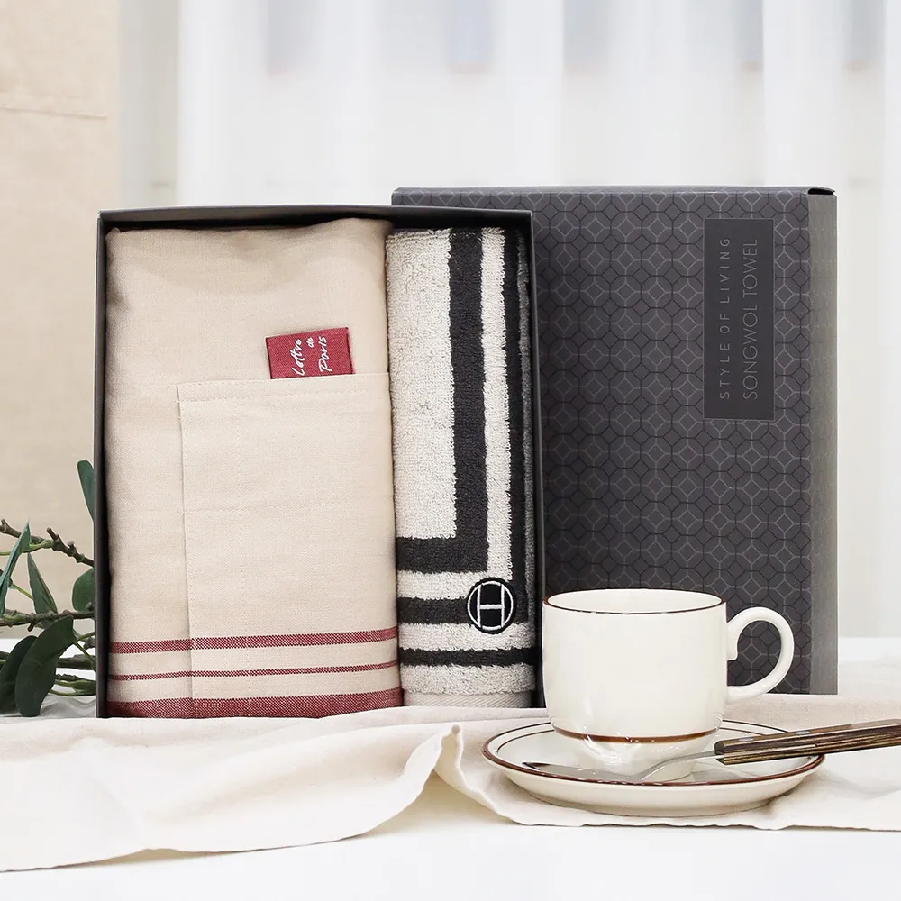 레떼드파리 앞치마 1P+스퀘어 고리수건 1P 선물세트 - 감도 깊은 취향 셀렉트샵 29CM