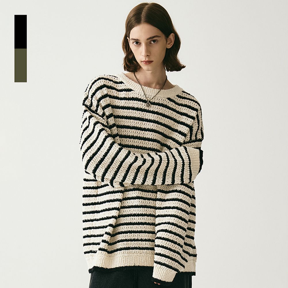Didier Stripe Overfit Knit - 2COL - 감도 깊은 취향 셀렉트샵 29CM
