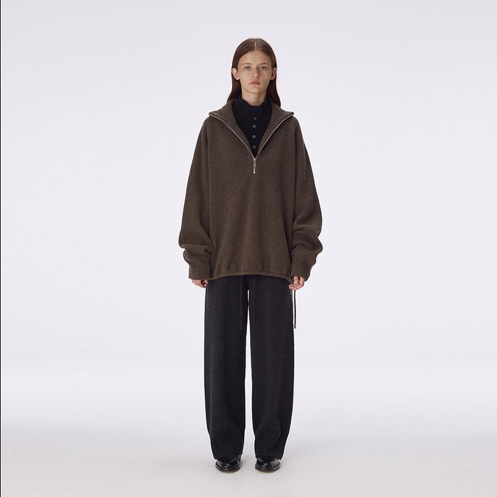 Pure saxon wool half zipup pullover_Mossy wood - 감도 깊은 취향 셀렉트샵 29CM