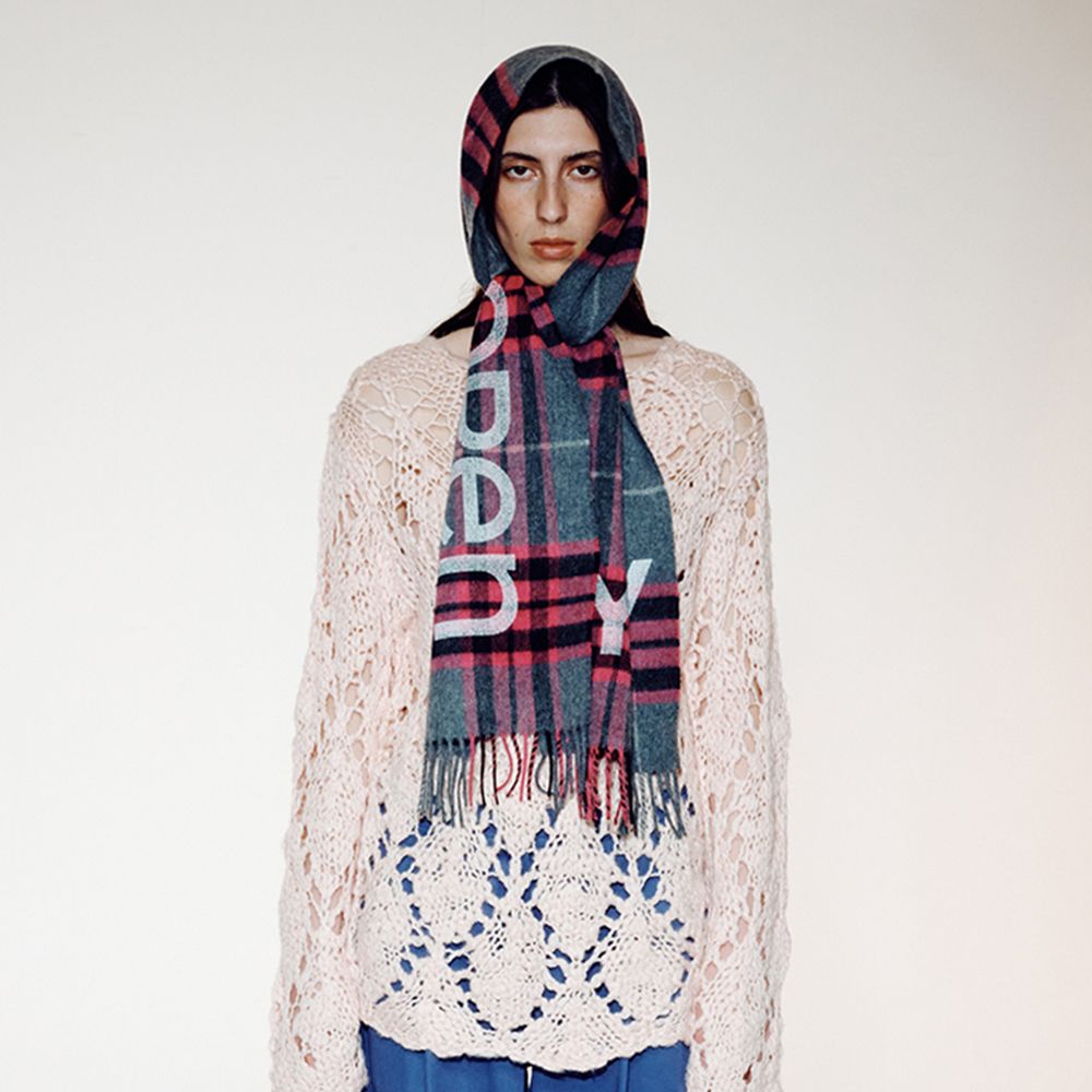 OPEN YY TARTAN WOOL SCARF (PINK) - 감도 깊은 취향 셀렉트샵 29CM