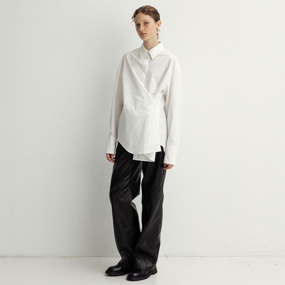 cotton over-fit wrapped shirt (white) - 감도 깊은 취향 셀렉트샵 29CM