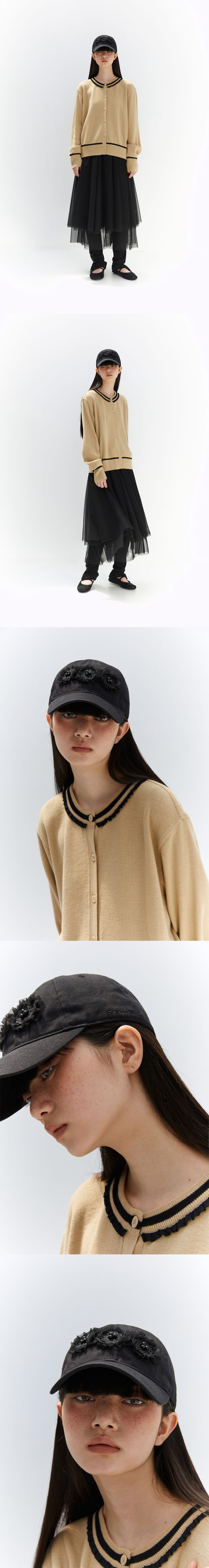 LACE FLOWER BALL CAP (BLACK) - 감도 깊은 취향 셀렉트샵 29CM