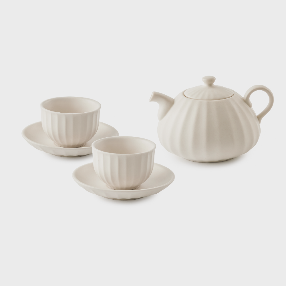 미각 설백 복주머니형 2인 다관 세트 (6p)+패키지 - 감도 깊은 취향 셀렉트샵 29CM