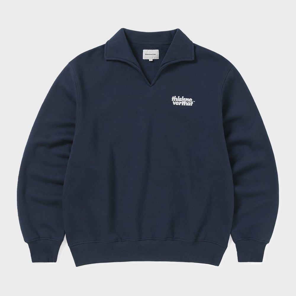 Open Collar Sweatshirt Navy - 감도 깊은 취향 셀렉트샵 29CM