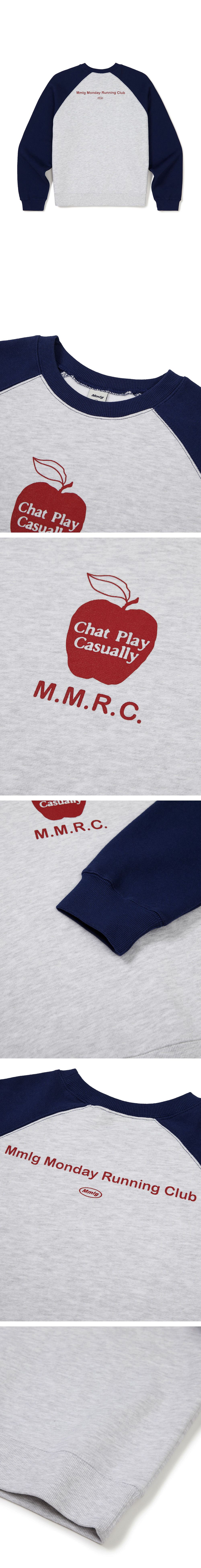 [Mmlg] MMRC RAGLAN SWEAT (ASH GREY / BLUE NAVY) - 감도 깊은 취향 셀렉트샵 29CM