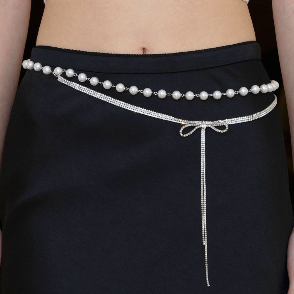 ribbon pearl layered belt - 감도 깊은 취향 셀렉트샵 29CM