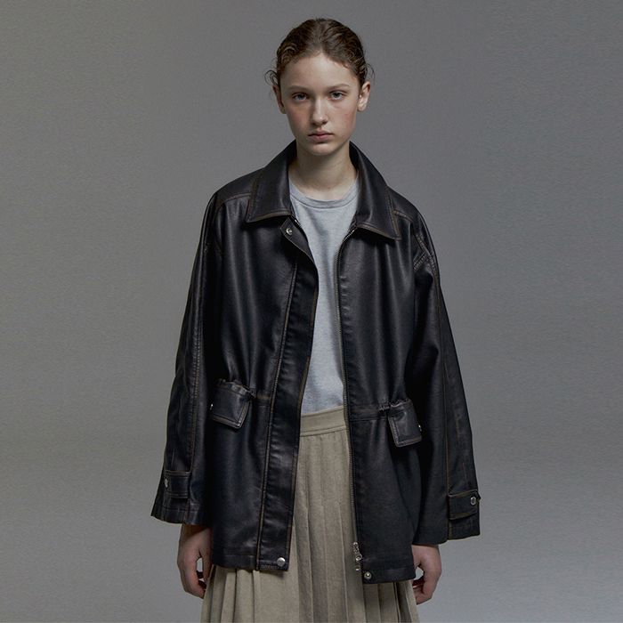 Faux Leather Half Jacket(Dark brown) - 감도 깊은 취향 셀렉트샵 29CM