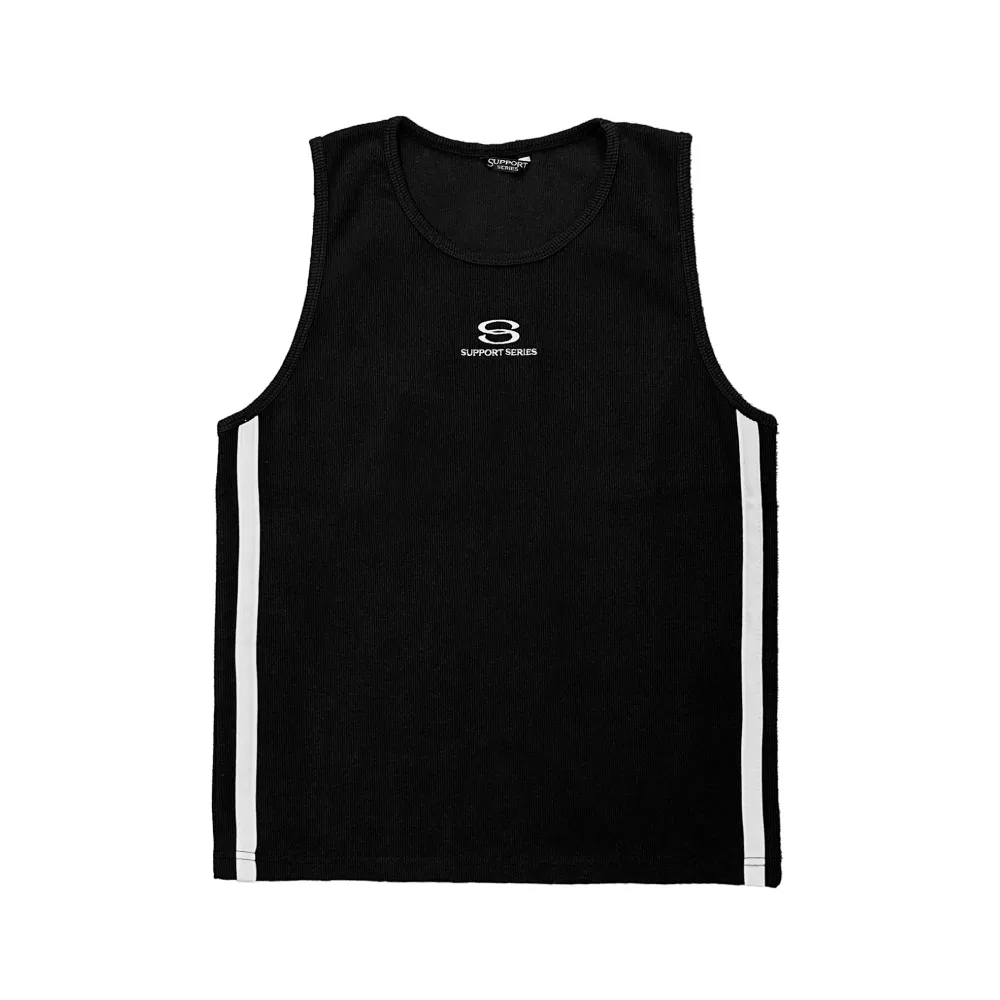 SUPPORTSERIES TRACK TANK TOP BLACK [서포트시리즈 트랙 탱크탑 블랙] - 감도 깊은 취향 셀렉트샵 29CM