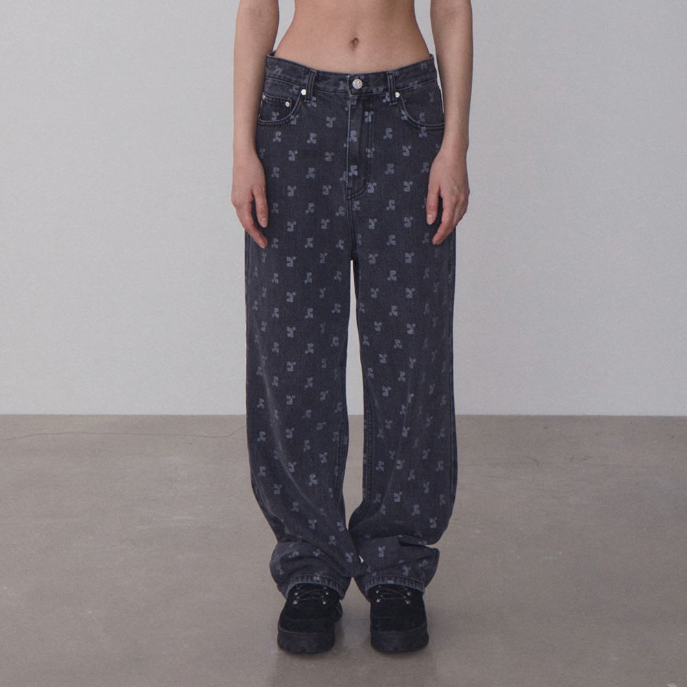RR PRINTED DENIM PANTS (BLACK) - 감도 깊은 취향 셀렉트샵 29CM