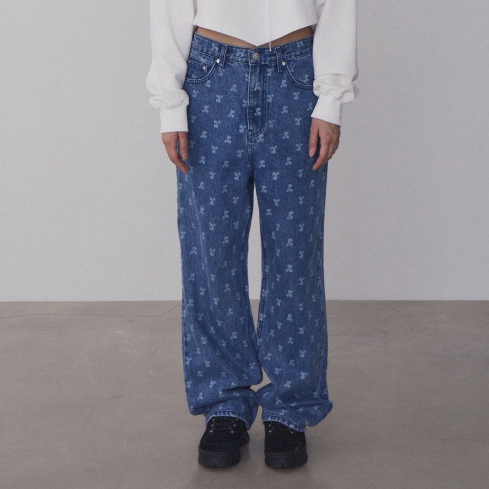 RR PRINTED DENIM PANTS (BLUE) - 감도 깊은 취향 셀렉트샵 29CM